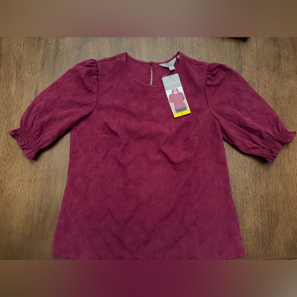 Ted Baker | Tops | Ted Baker Rich Burgundy Blouse | Poshmark